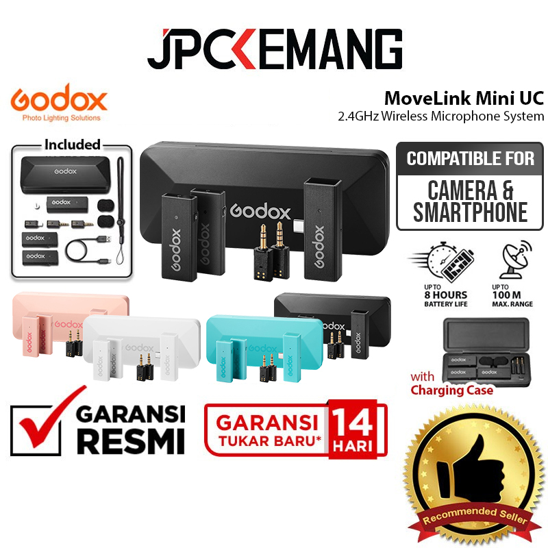 Godox MoveLink Mini UC for Camera & Mobile Device Wireless Mic Godox ...