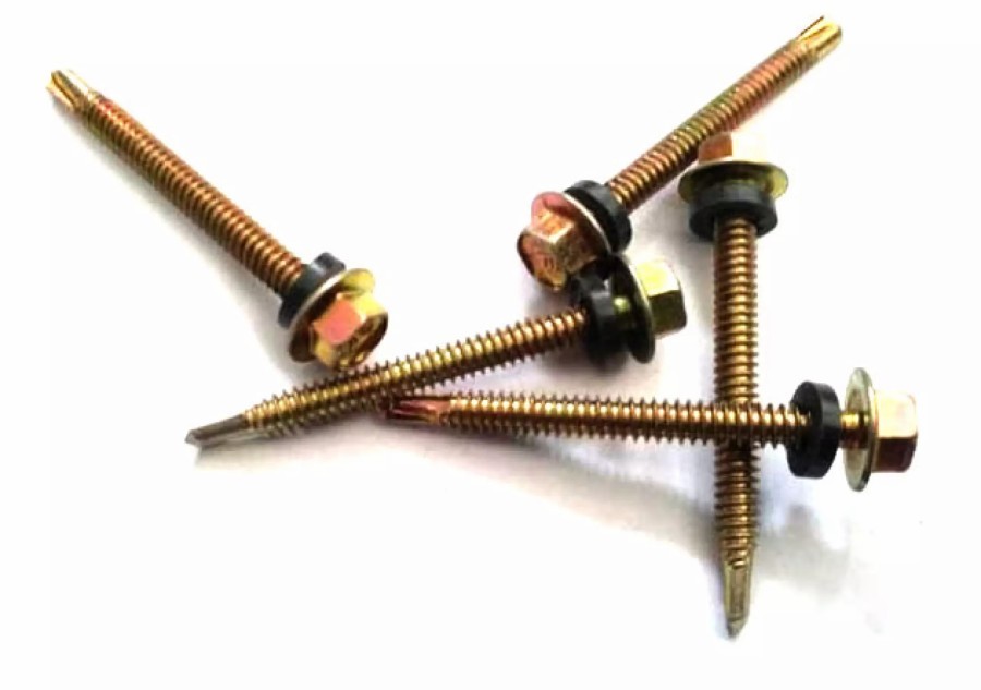 MG - 50Pcs Baut Roofing Rufing Rofing Kuning Karet Sekrup Skrup Baut ...