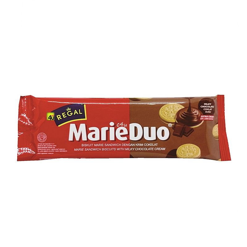 Regal - Biskuit Marie DUO Krim CHOCOLATE - 20gr SACHET | Lazada Indonesia