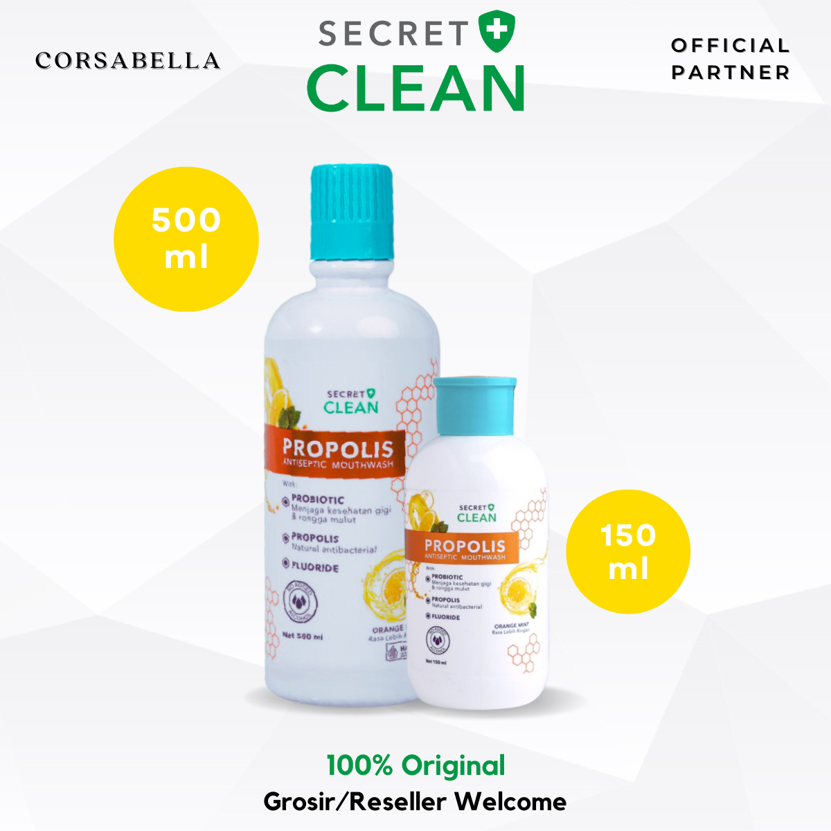 Secret Clean Propolis Antiseptic Mouthwash 150ml 500ml Menjaga ...