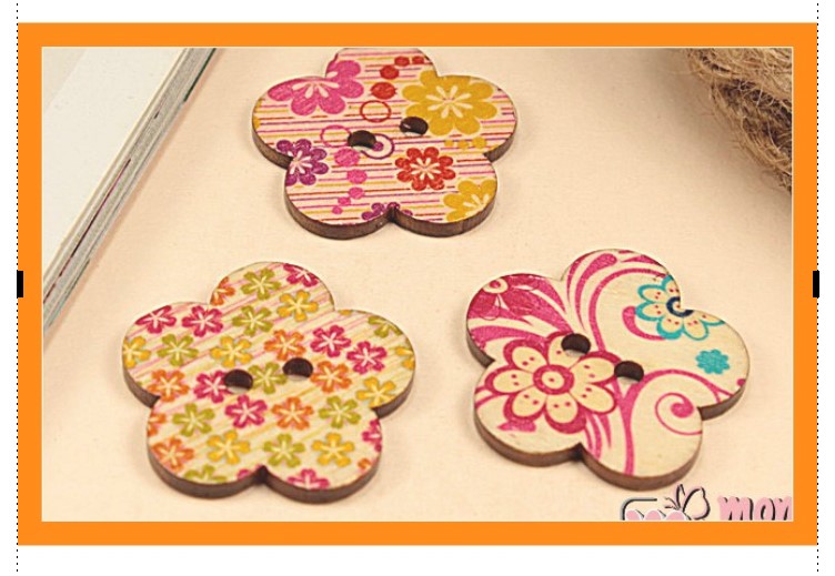 5 Buah Kancing Kayu Bunga 3 cm KKN107 FTN Craft | Lazada Indonesia