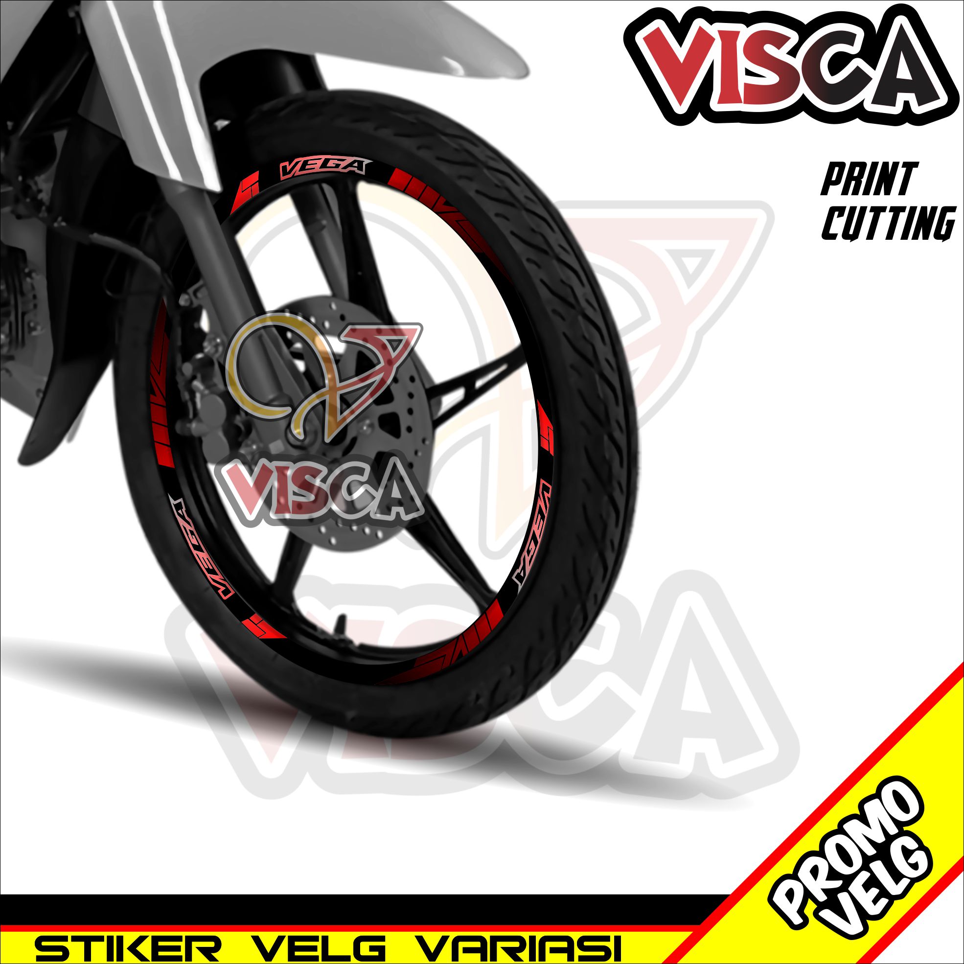 Stiker Velg List Velg Motor Stiker Velg Vega Bunglon Custom | Lazada ...