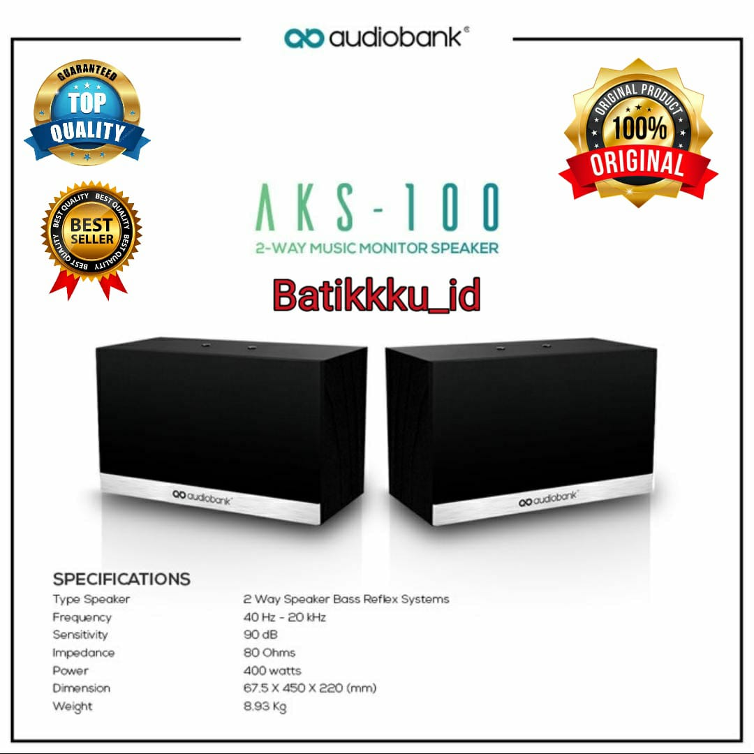 [ORIGINAL BISA COD] SPEAKER KARAOKE AUDIO BANK AKS 100 AKS100 ORIGINAL 1 SET 2PCS | Lazada Indonesia