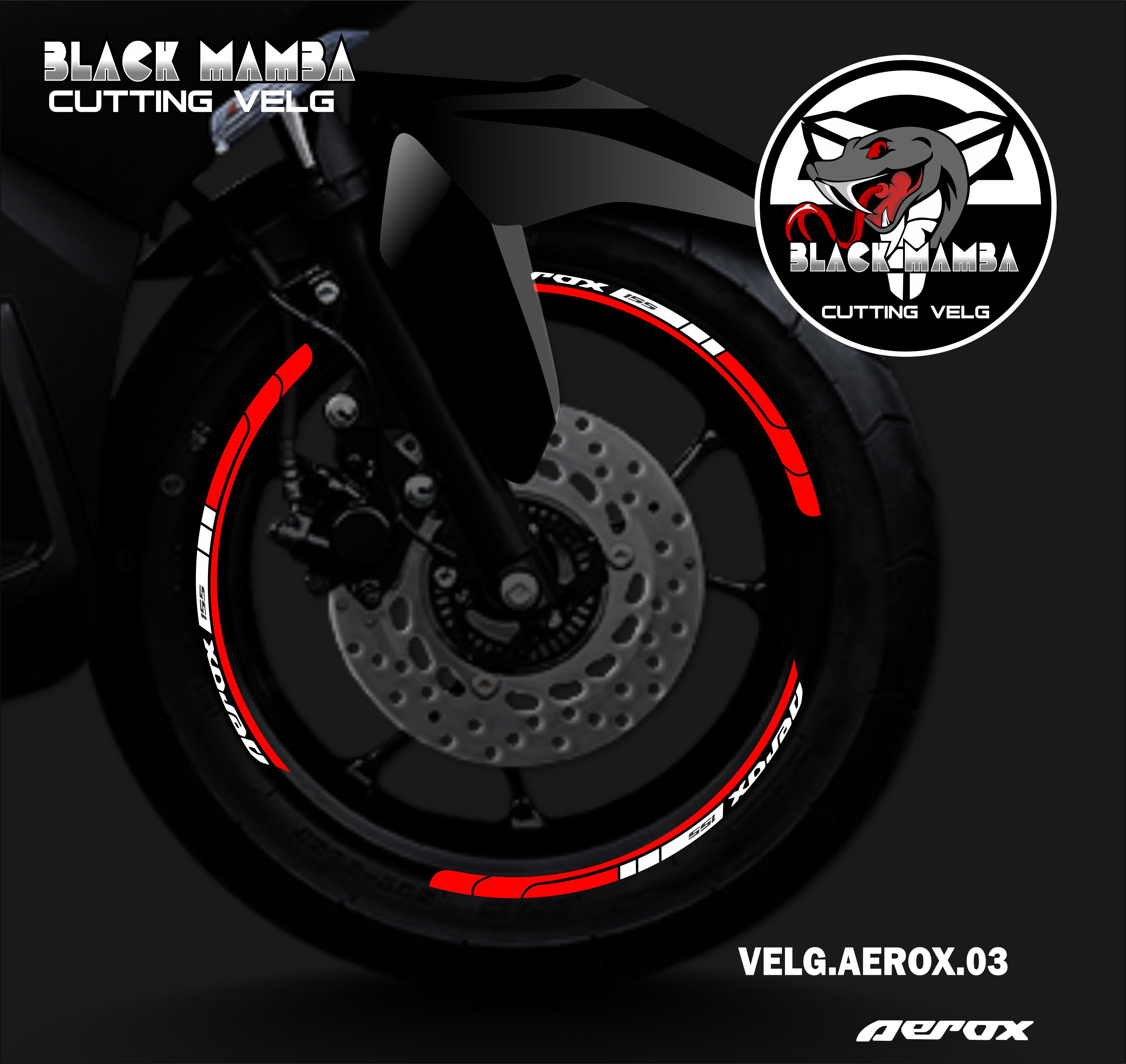 (COD) CUTTING STICKER VELG AEROX - STIKER LIS LIST VARIASI BAN/VELG ...