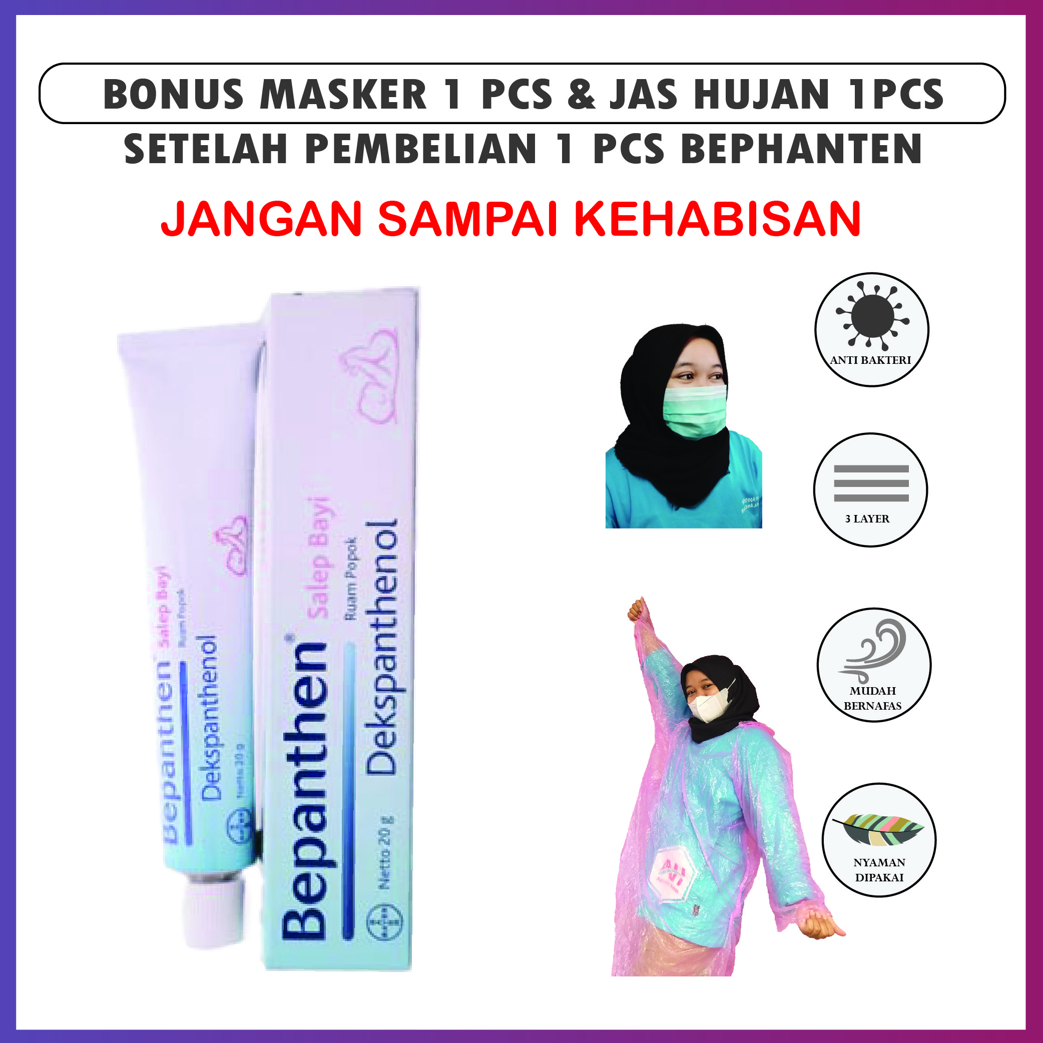 Bepanthen Bepanten Bepan ten salep bayi salep ruam popok ruam asi 20gr ...