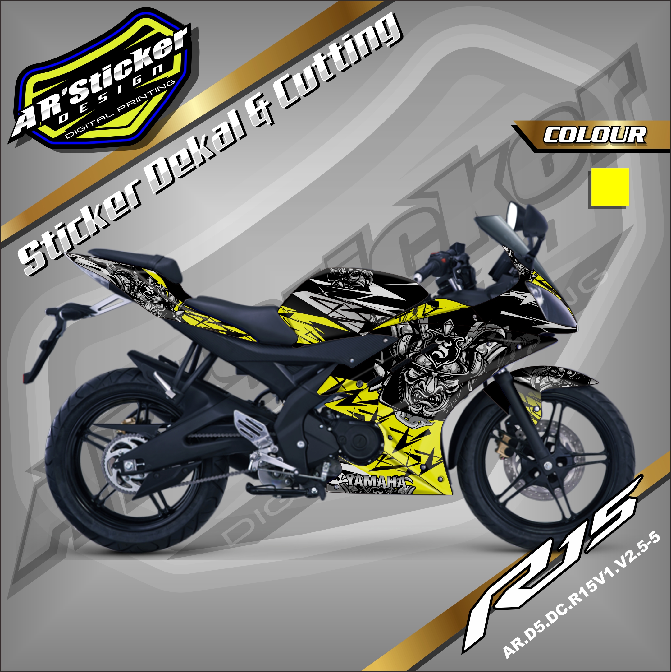 Decal Sticker Full Body Yamaha R15 V1&V2 - Decal stiker Motor R15 V1&V2 Desain (Kode 005 ...