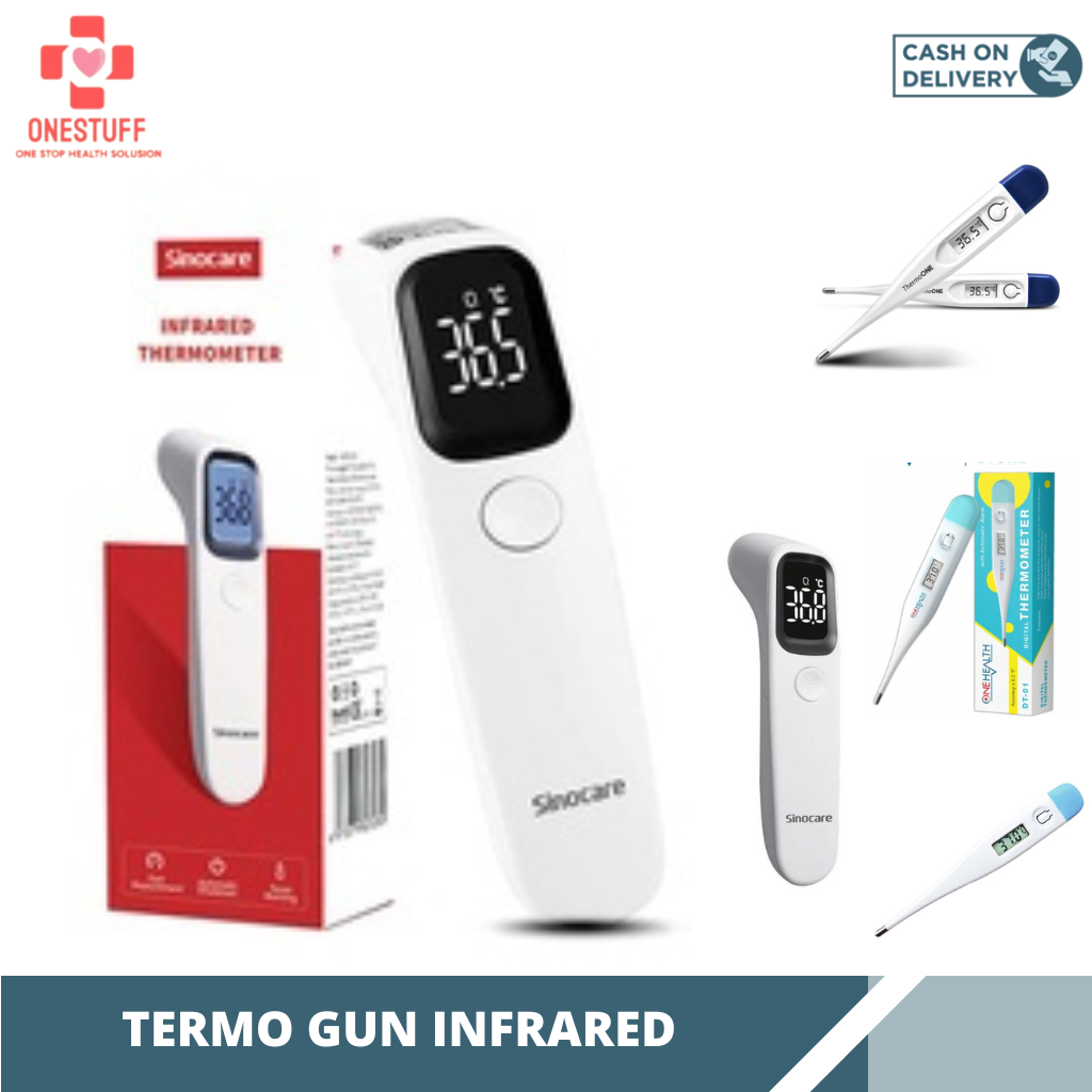 Sinocare Termogun Infrared Digital Suhu Tubuh Termometer Thermometer ...
