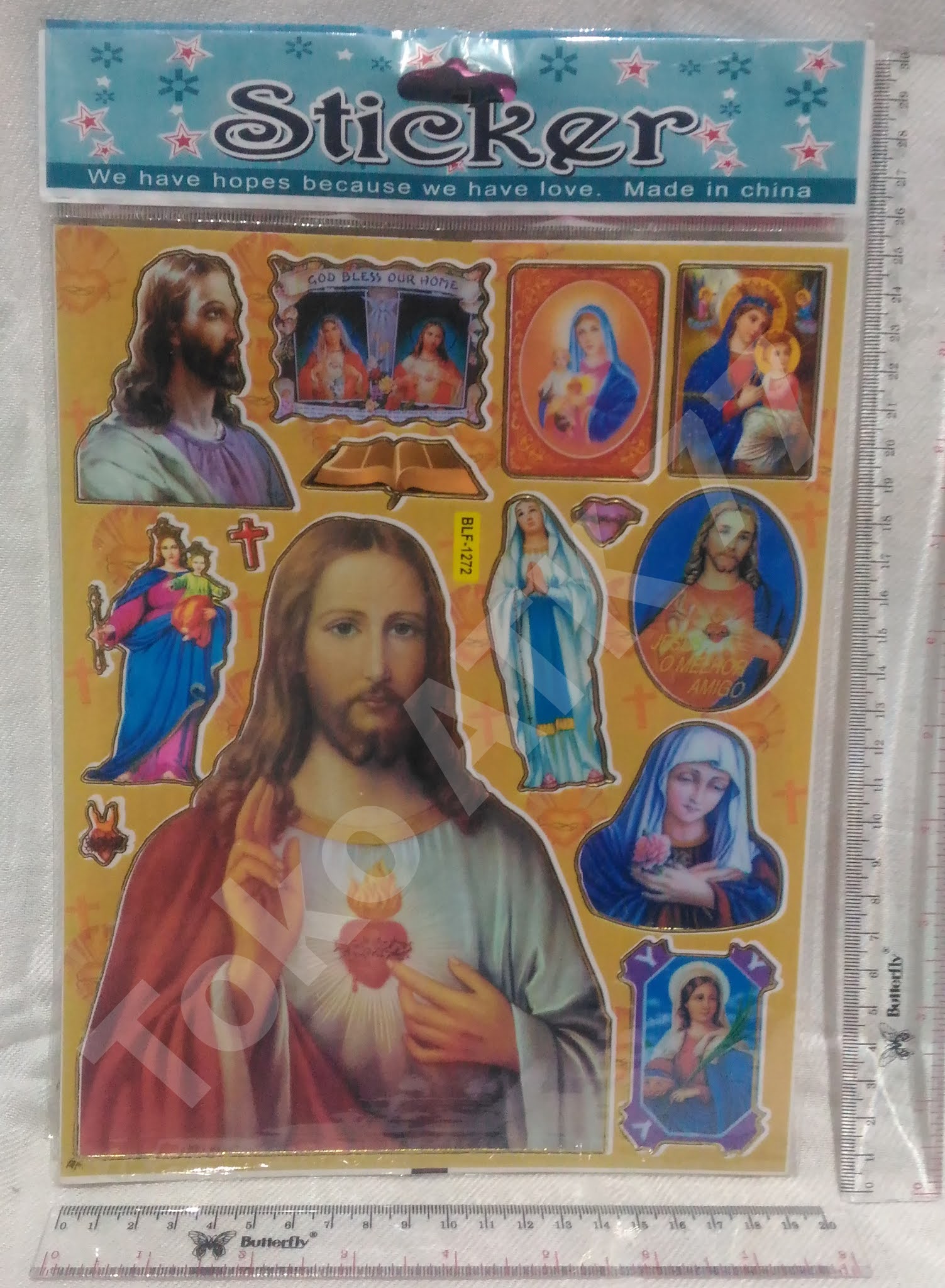 Sticker Stiker Tempelan Laser Tuhan Yesus Jesus Kristus Bunda Maria ...