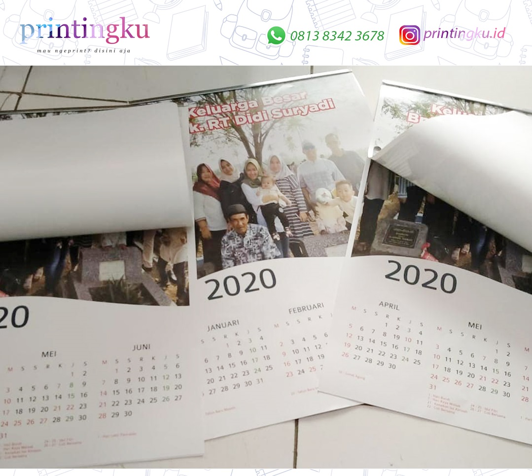CETAK KALENDER CUSTOM KALENDER DINDING 2021 POTRAIT SPIRAL-HANGER ...