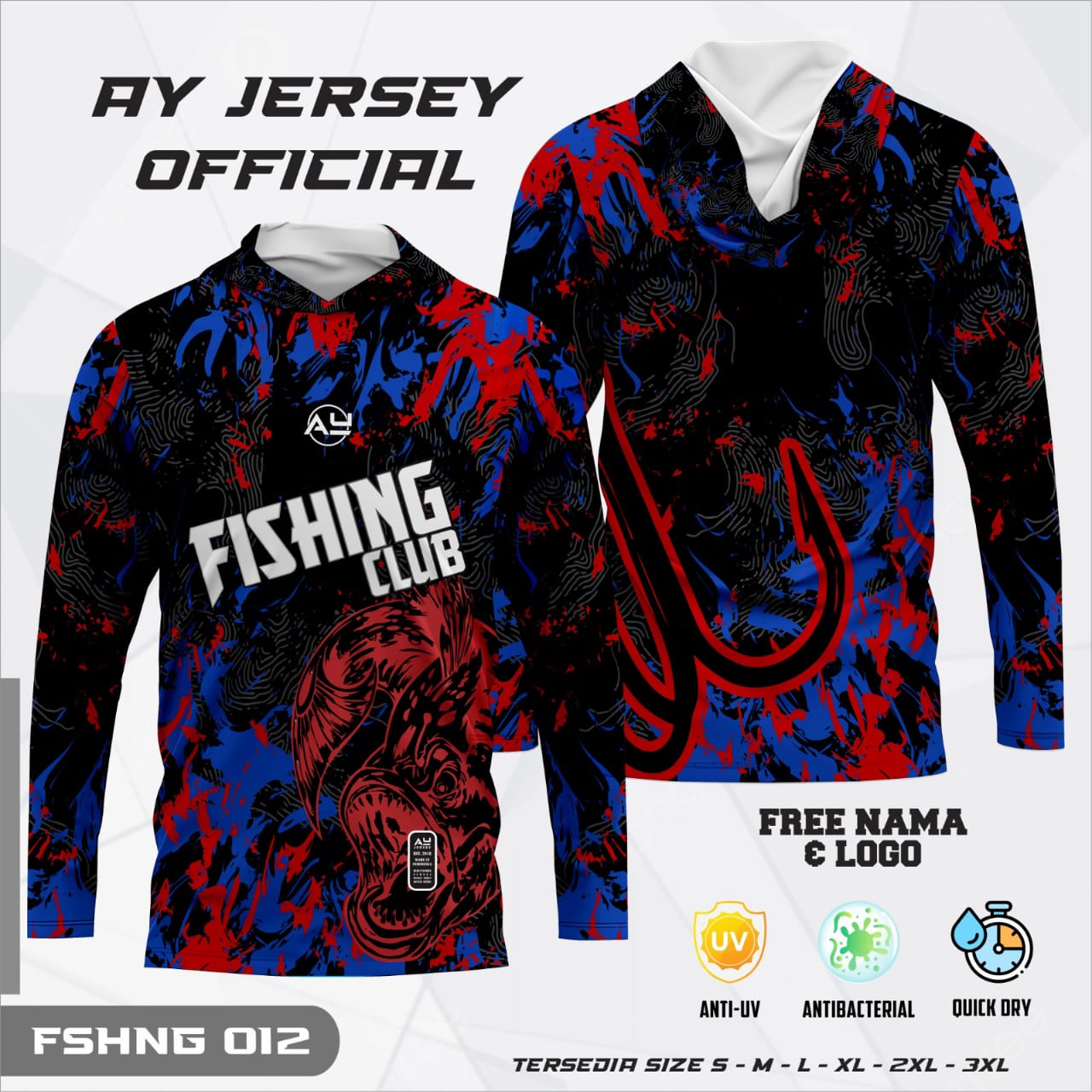 BAJU JERSEY MANCING | FISHING DESIGN TERBARU CUSTOM FREE NAMA ...