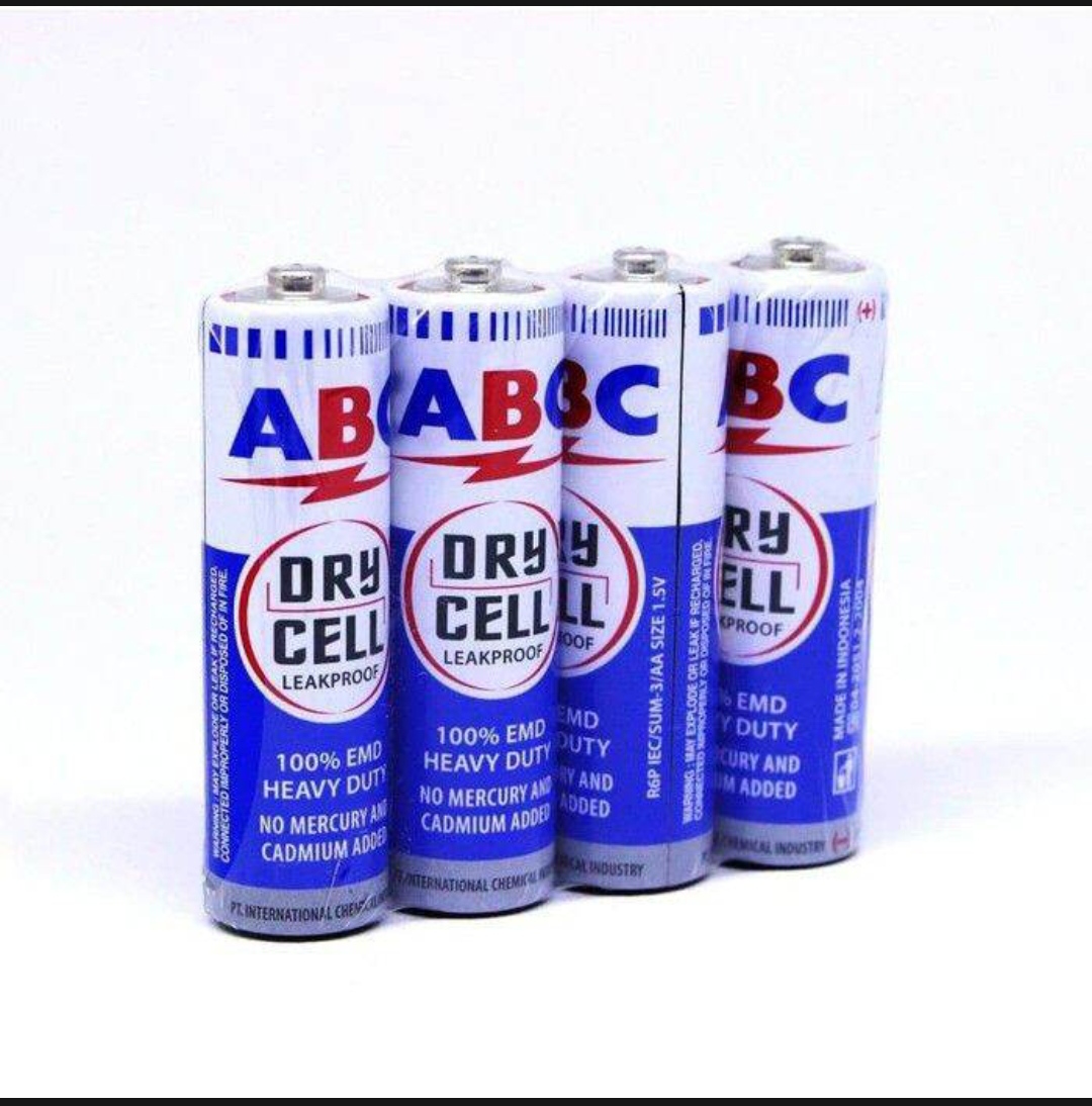 batrai abc untuk jam dinding tipe AA 1.5v // batu battery dri cell biru ...