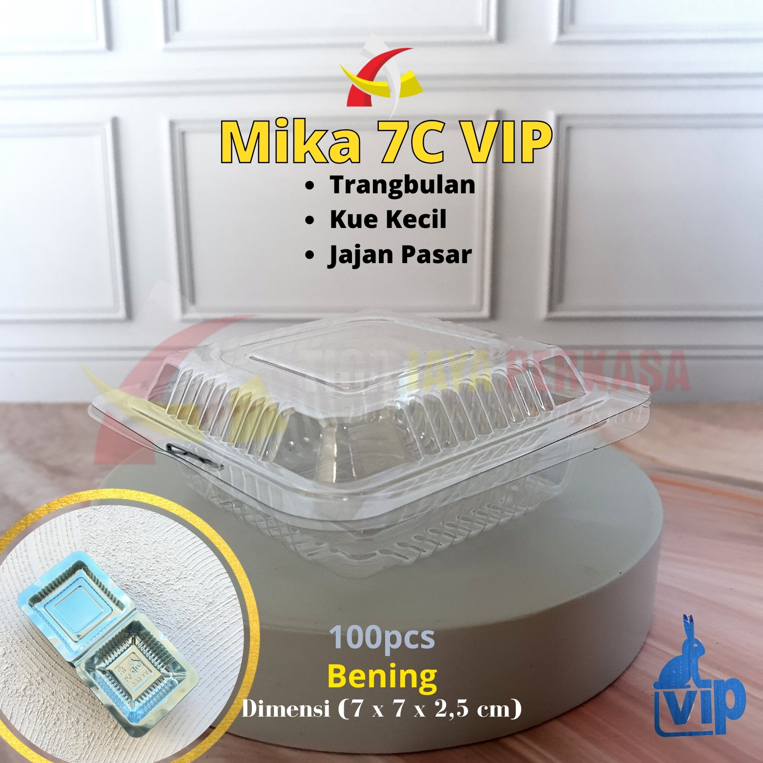Mika 7 / Mika Plastik 7C VIP / Mika Pie / Mika Plastik 7x7x2,5 Mika Kue ...