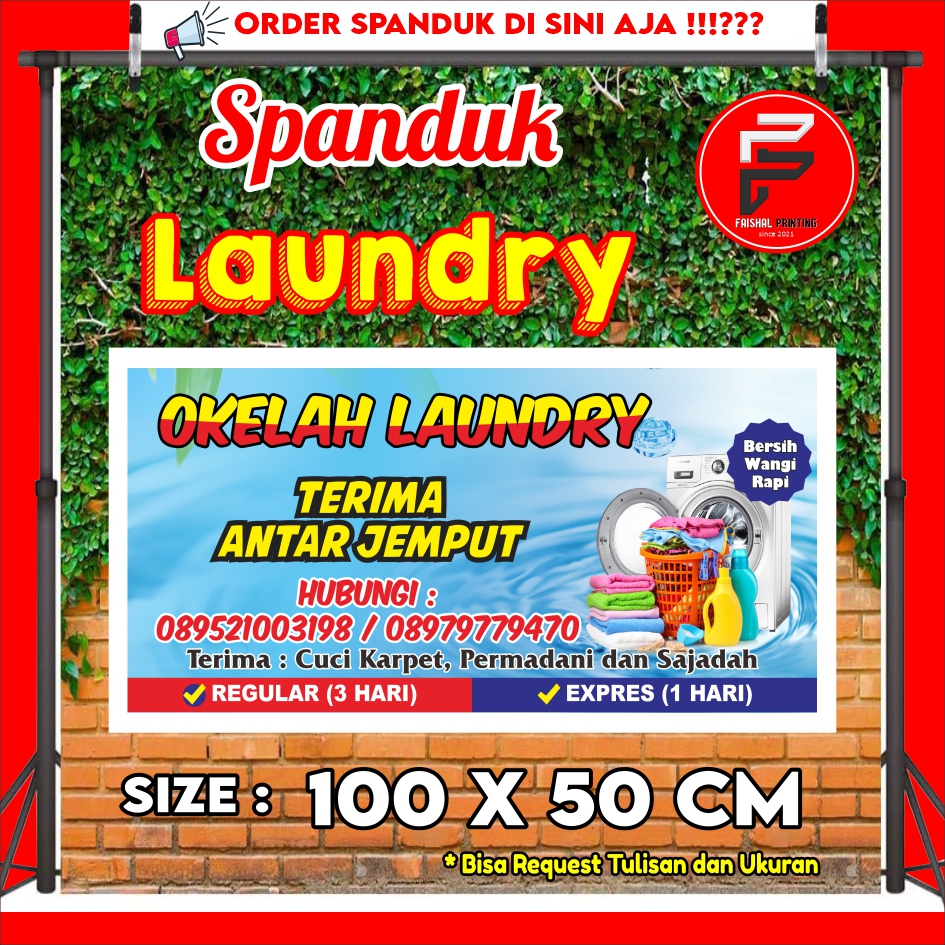Spanduk Laundry / Banner Londri / Spanduk Jasa Cuci Baju / Spanduk ...