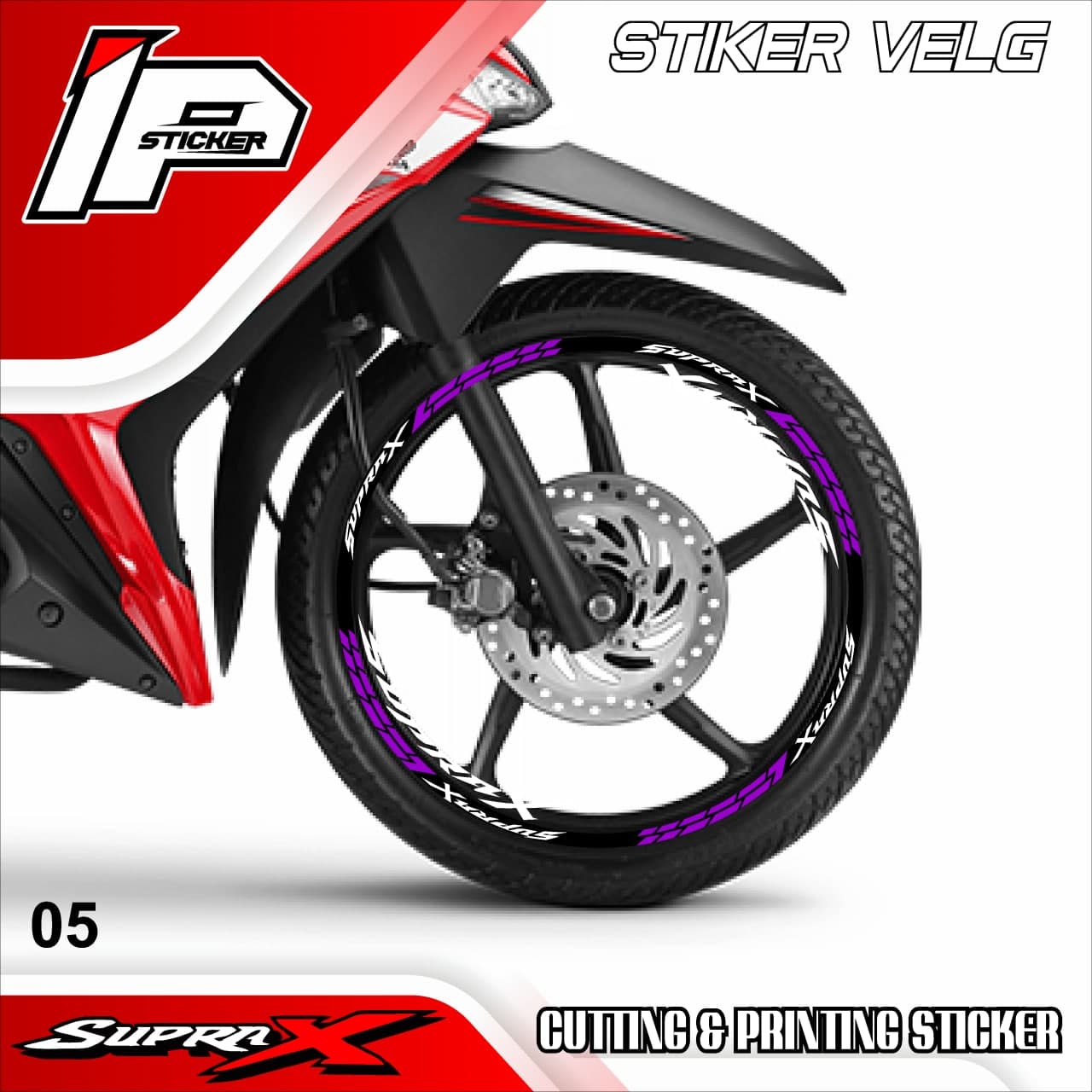 Stiker Velg SUPRA X - Striping Velg Variasi List HONDA SUPRA X .05 ...