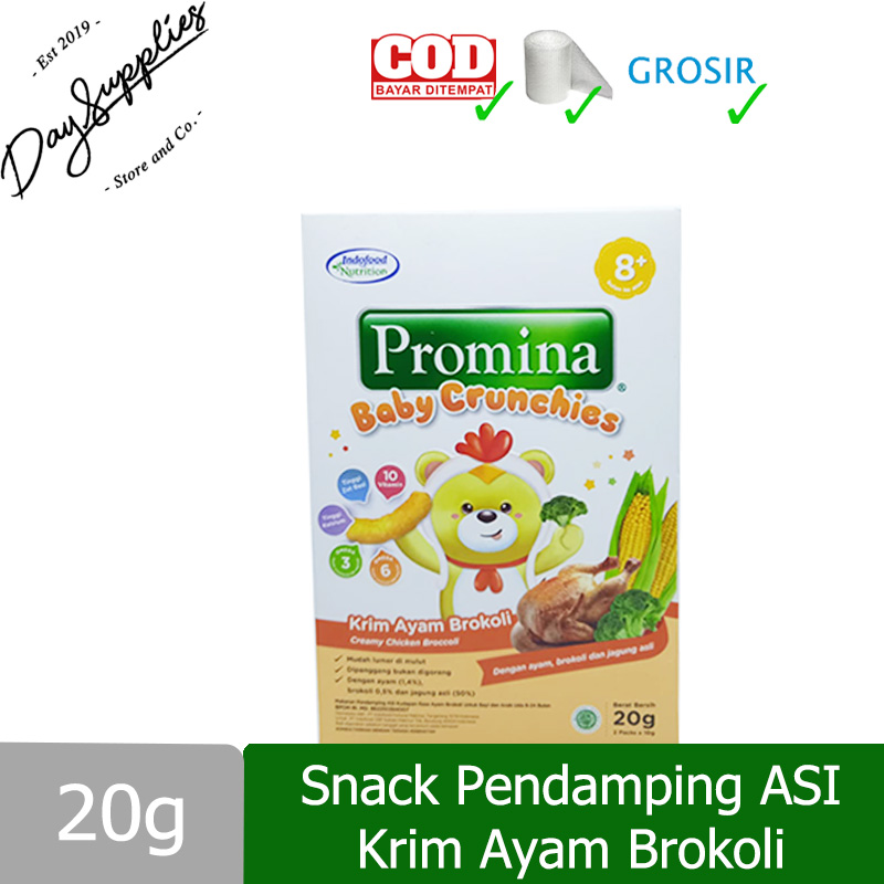Promina Baby Crunchies rasa Krim Ayam Brokoli 20g (2 packs x 10g ...