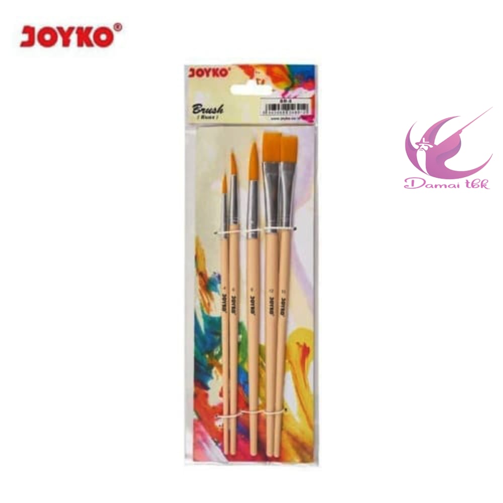 Kuas Lukis / Kuas Cat / kuas Brush / Kuas Set / JOYKO BRUSH SET 5 BR-8 ...