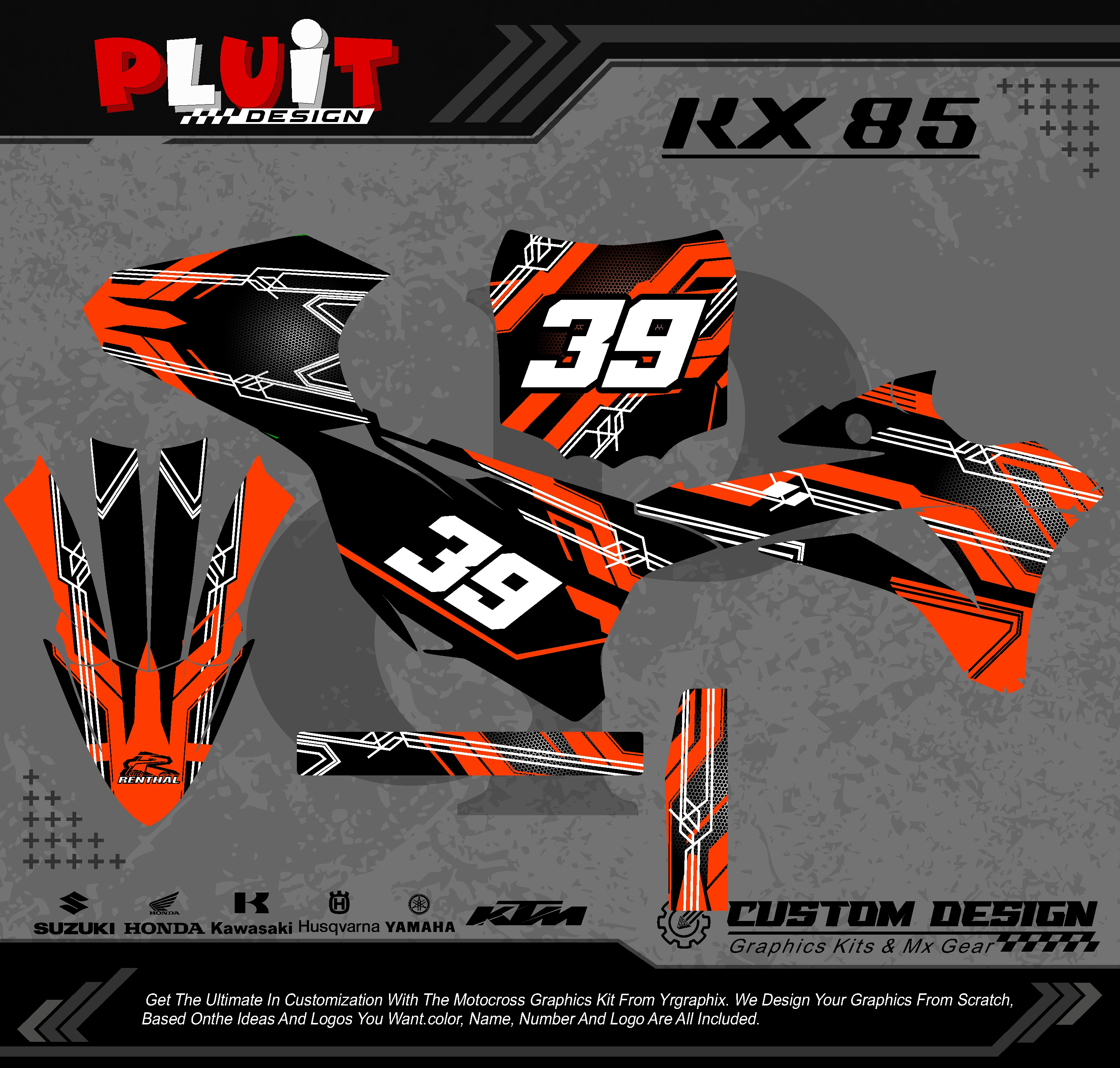 Decal Sticker Striping Variasi Fullbody Cross Trail Bebek Standar GTX ...