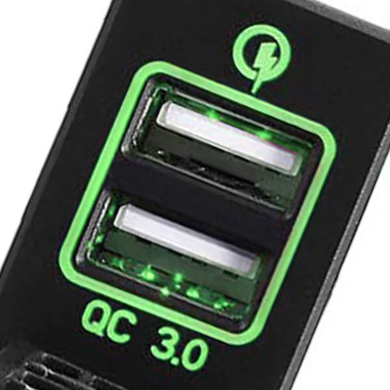 Qc3.0 12-24V Led Dual Port Usb Interface Charger Socket Power Adapter ...