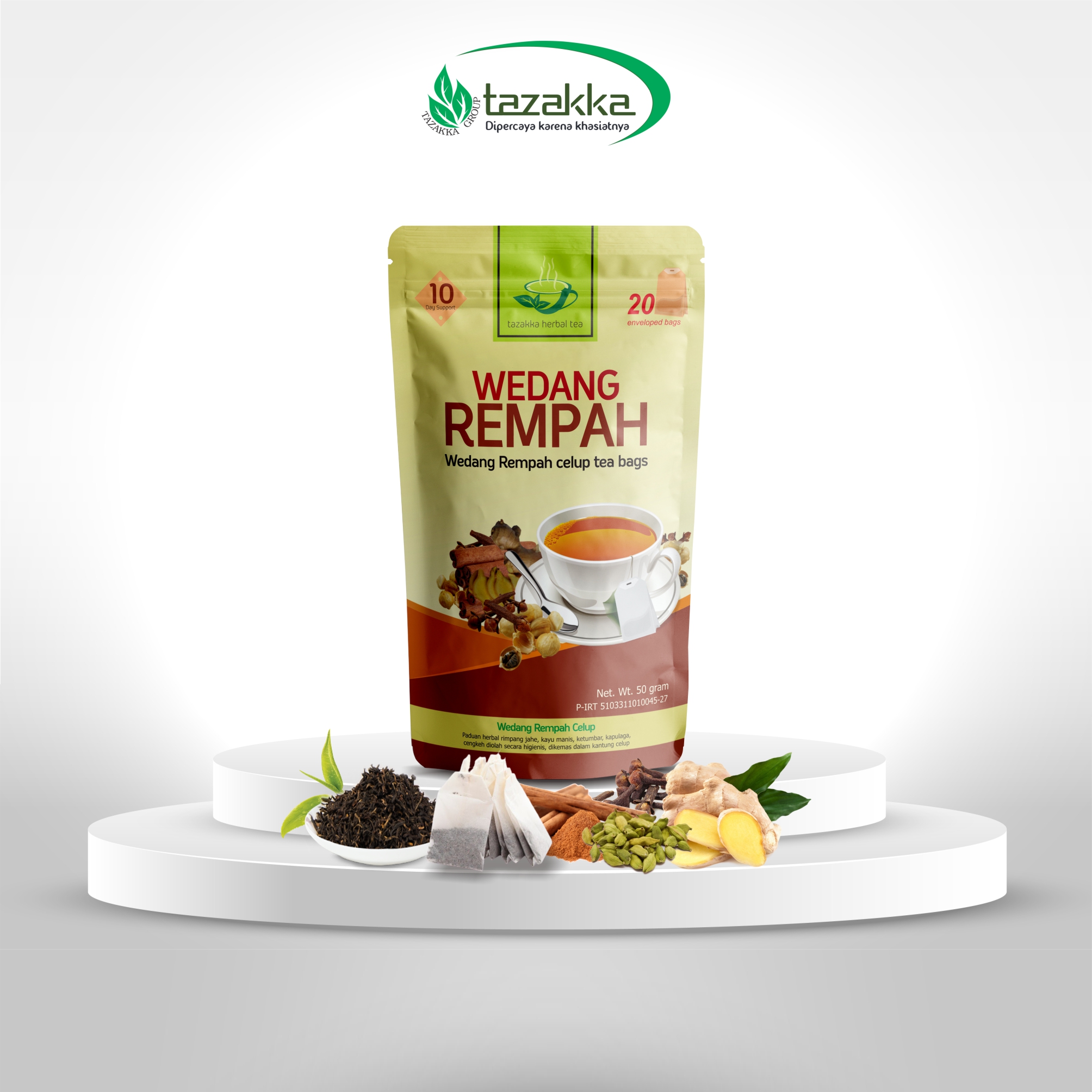 Teh Wedang Rempah Tazakka Minuman Herbal Celup Isi 20 Kantong Sachet ...