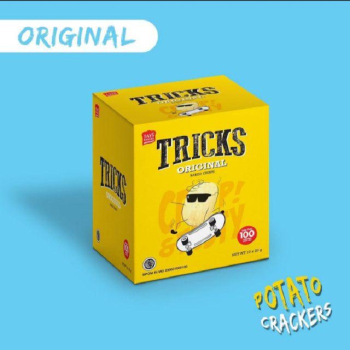 Tricks Snack Potato 1 box isi 10 pack. Ada 5 varian rasa | Lazada Indonesia