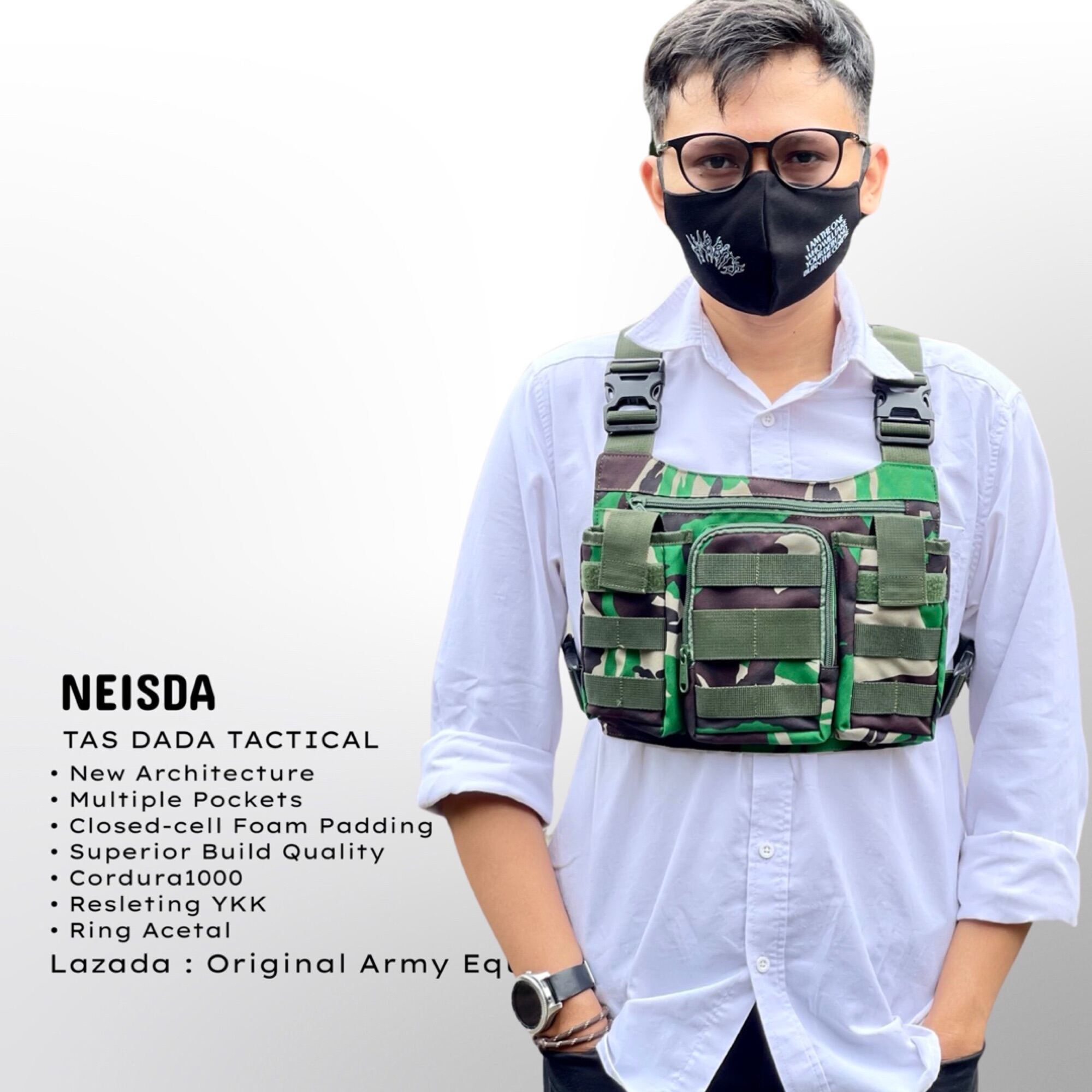 Tas dada premium malvinas chest bag chest rig Original Neisda Loreng ...