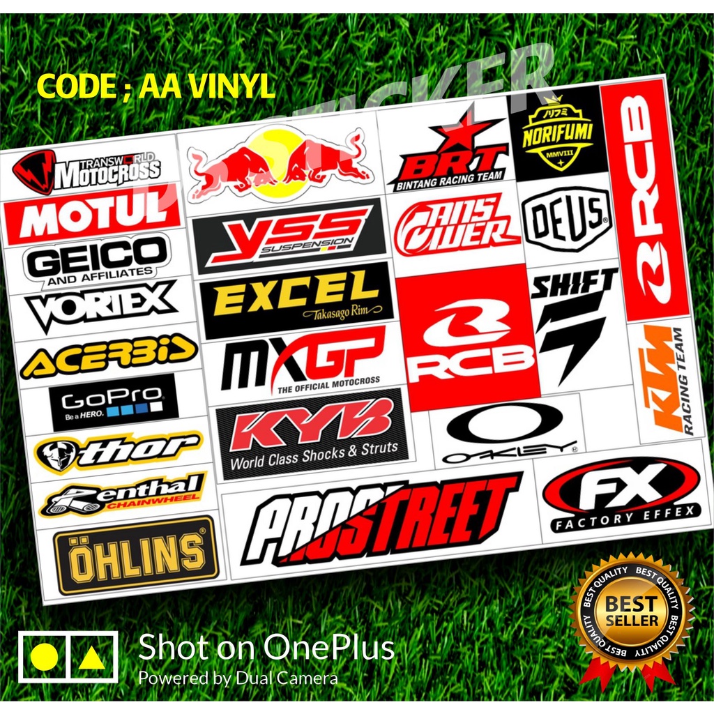 AA Sticker Pack Stiker Racing / Sponsor Balap Paket | Lazada Indonesia