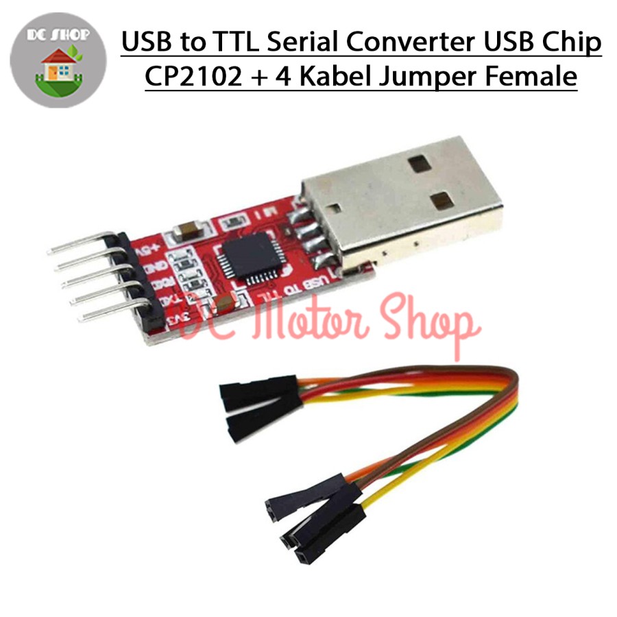 USB to TTL Serial Converter USB Chip CP2102 + 4 Kabel Jumper Female | Lazada Indonesia