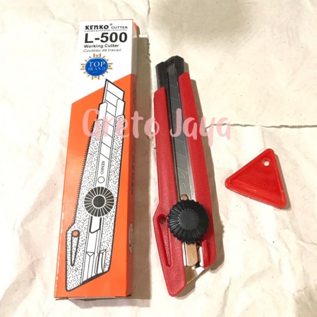 Pisau Cutter Kater Besar Kenko L 500 Pemotong Kertas Tajam Asli Cuter Karter Lazada Indonesia