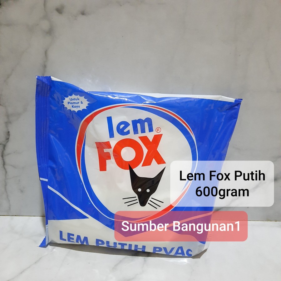Lem Fox putih 600 gram lem kompon plamir kertas campuran compound kayu ...