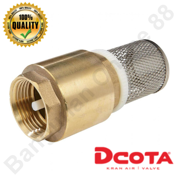 Tusen Klep Filter 1 1/2" inch Foot Valve Stop Keran Kuningan Dcota ...
