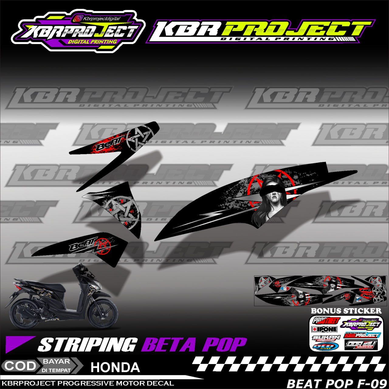 BEAT POP STIKER STRIPING MOTOR KEREN LIS VARIASI BEAT POP STIKER MOTOR ...
