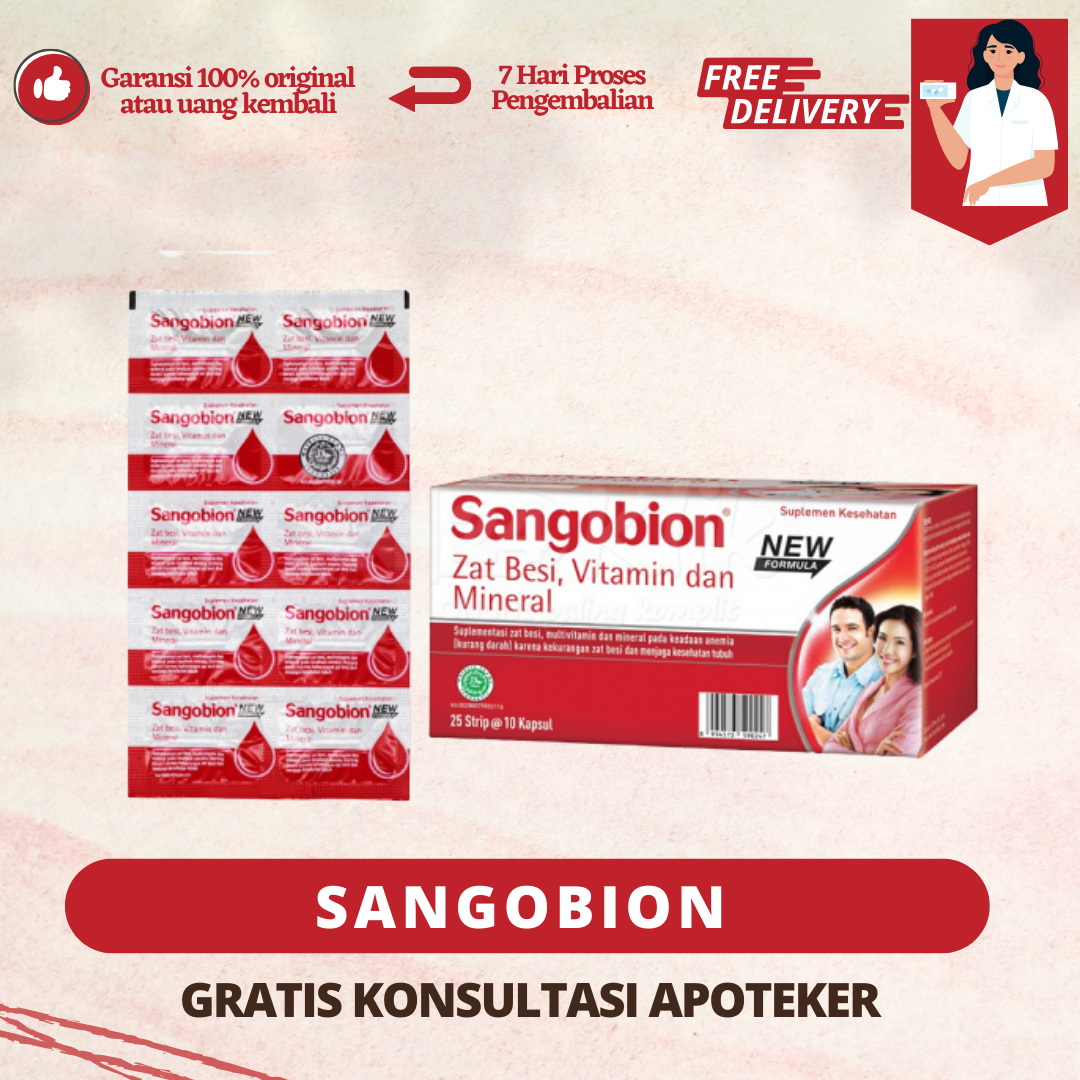 Sangobion 10 Tablet Penambah Darah dan Zat Besi, Meringankan Gejala ...