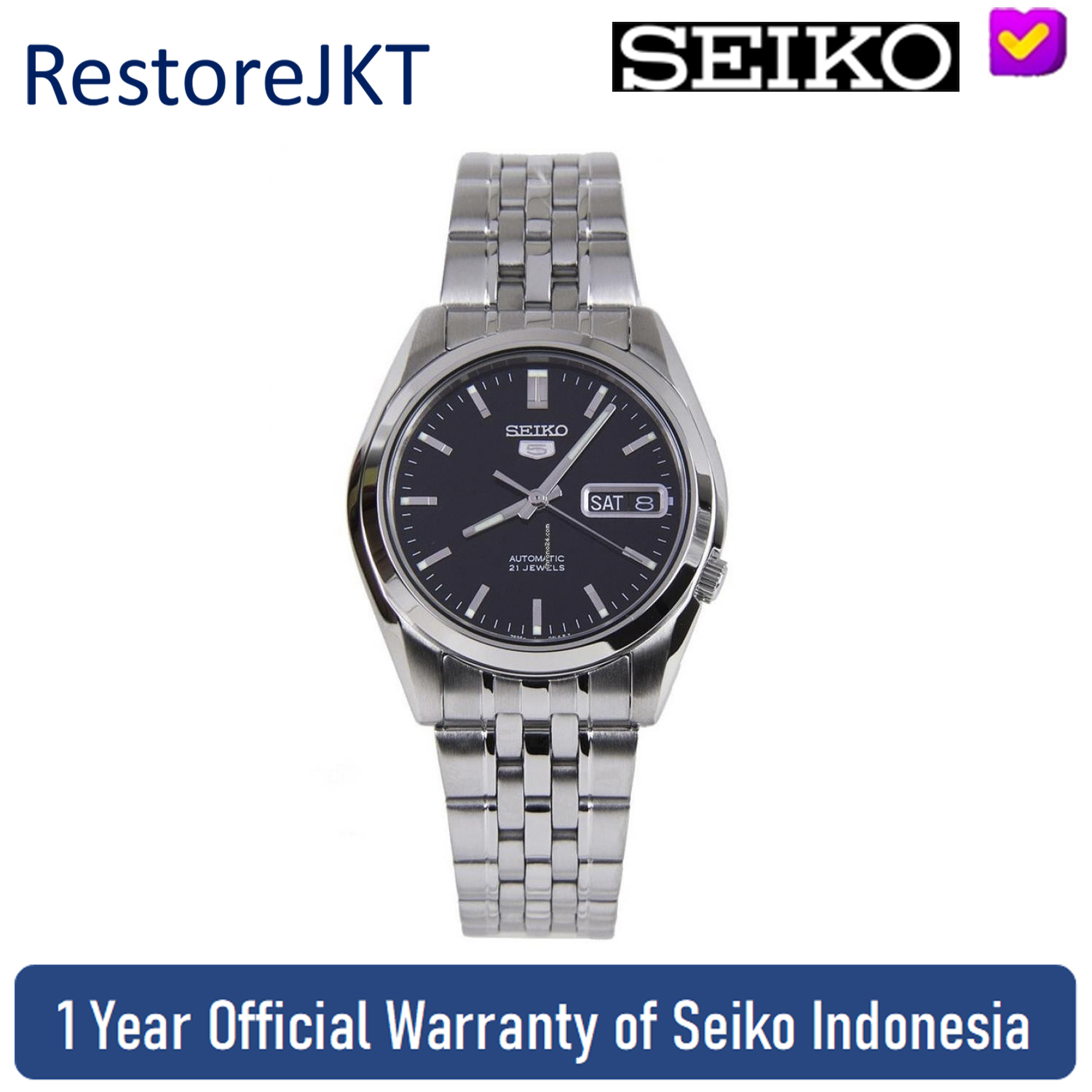 Seiko 5 Automatic SNK361K1 Stainless Steel Silver | Lazada Indonesia