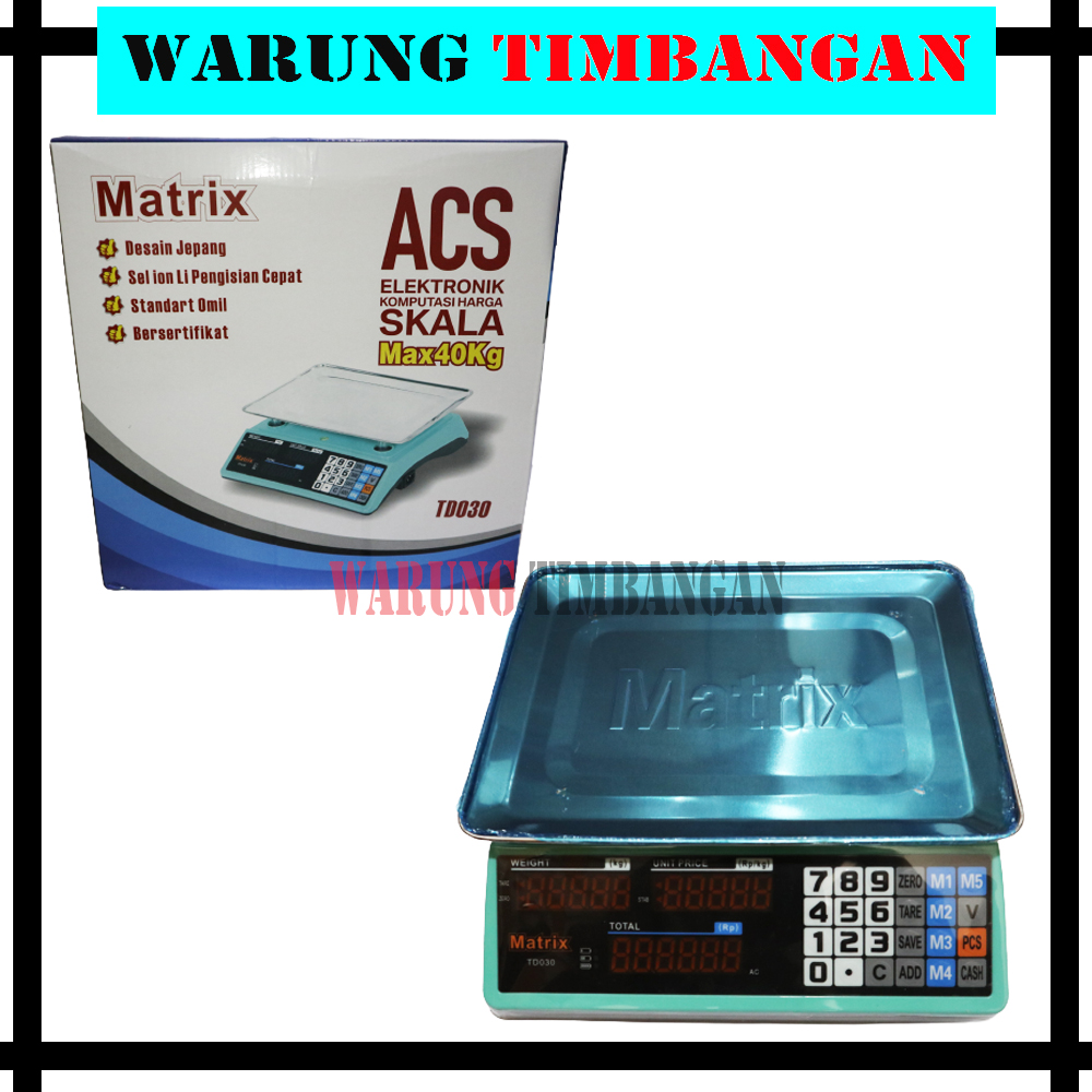 Timbangan MATRIX 30KG/30 KG MAX-40KG/40 KG tipe TD030 timbangan duduk digital berkualitas ...