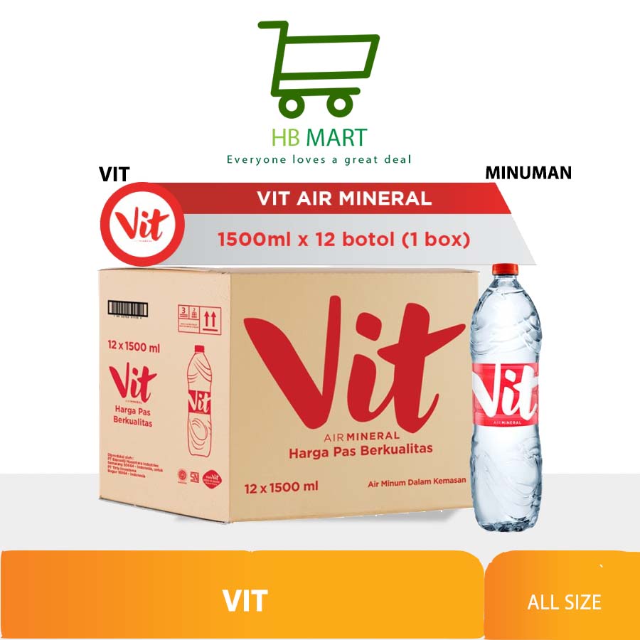 VIT Air Mineral 1500ml x 12 botol (1 box) | Lazada Indonesia