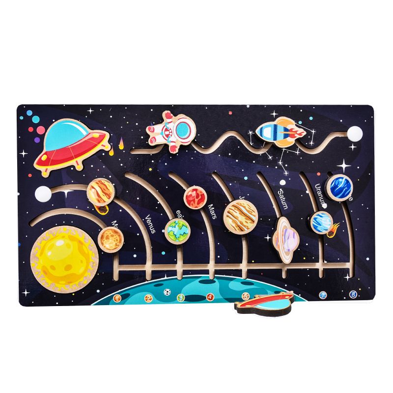 Sistem Tata Surya Solar System Maze Board Mainan Edukasi Slide Puzzle ...