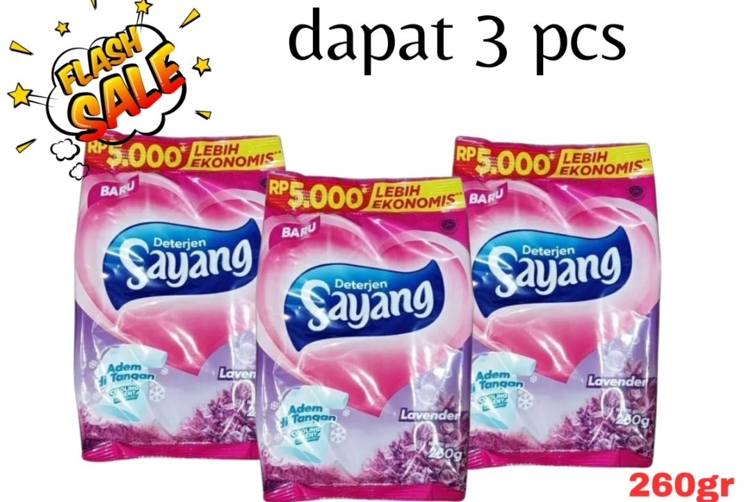 paket hemat isi 3 isi 2 isi 1 deterjen sayang kemasan 260gr promo murah ... paket hemat isi 3 isi 2 isi 1 deterjen sayang kemasan 260gr promo murah ...