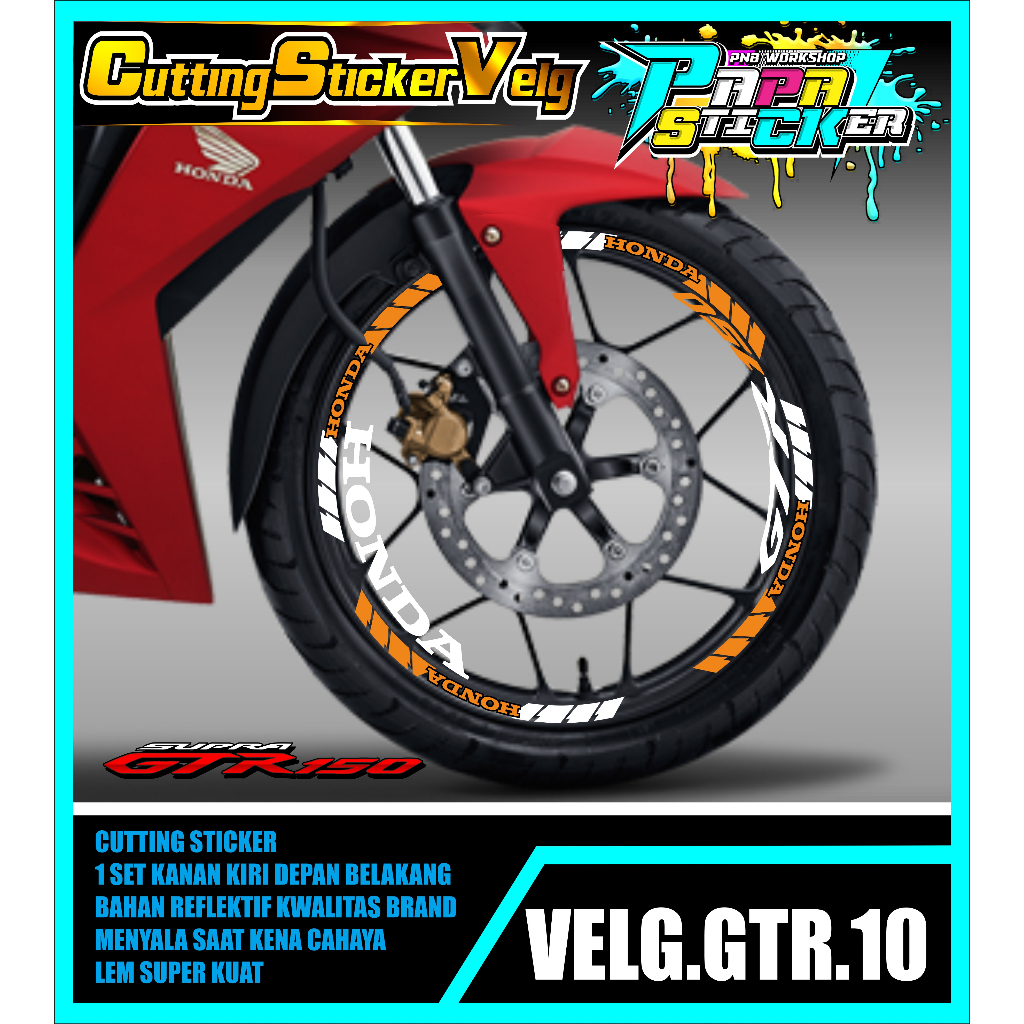 STIKER VELG GTR CUTTING STICKER VELG GTR CUTTING VARIASI 10 | Lazada ...