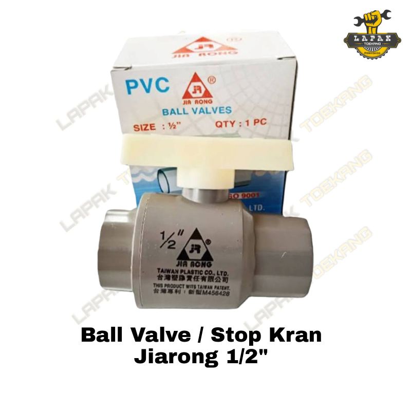 Ball Valve Stop Kran PVC Jiarong Jia Rong 1/2 Inchi | Lazada Indonesia