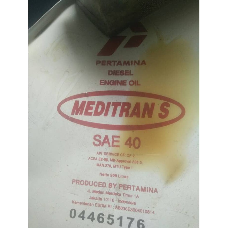 Original ECERAN oli mesin diesel sae 40 Pertamina Meditran S40 Api CF2 ...
