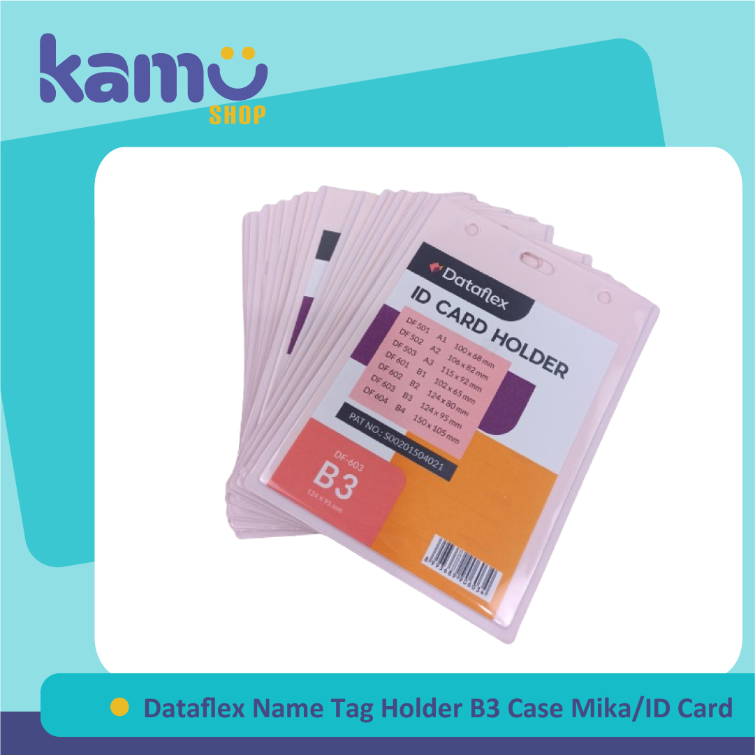 Dataflex Id Card - B3 / Card Holder / Name Tag Holder Case Plastik Mika VC - 603 Isi 20 | Lazada ...