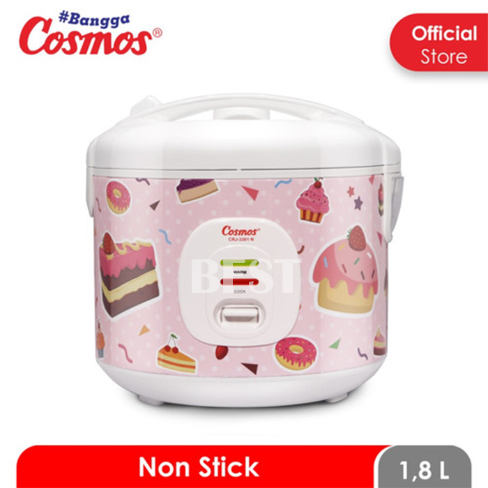 Rice Cooker Cosmos CRJ - 3301 NC Magic Com Non Stick Kapasitas 1.8 ...
