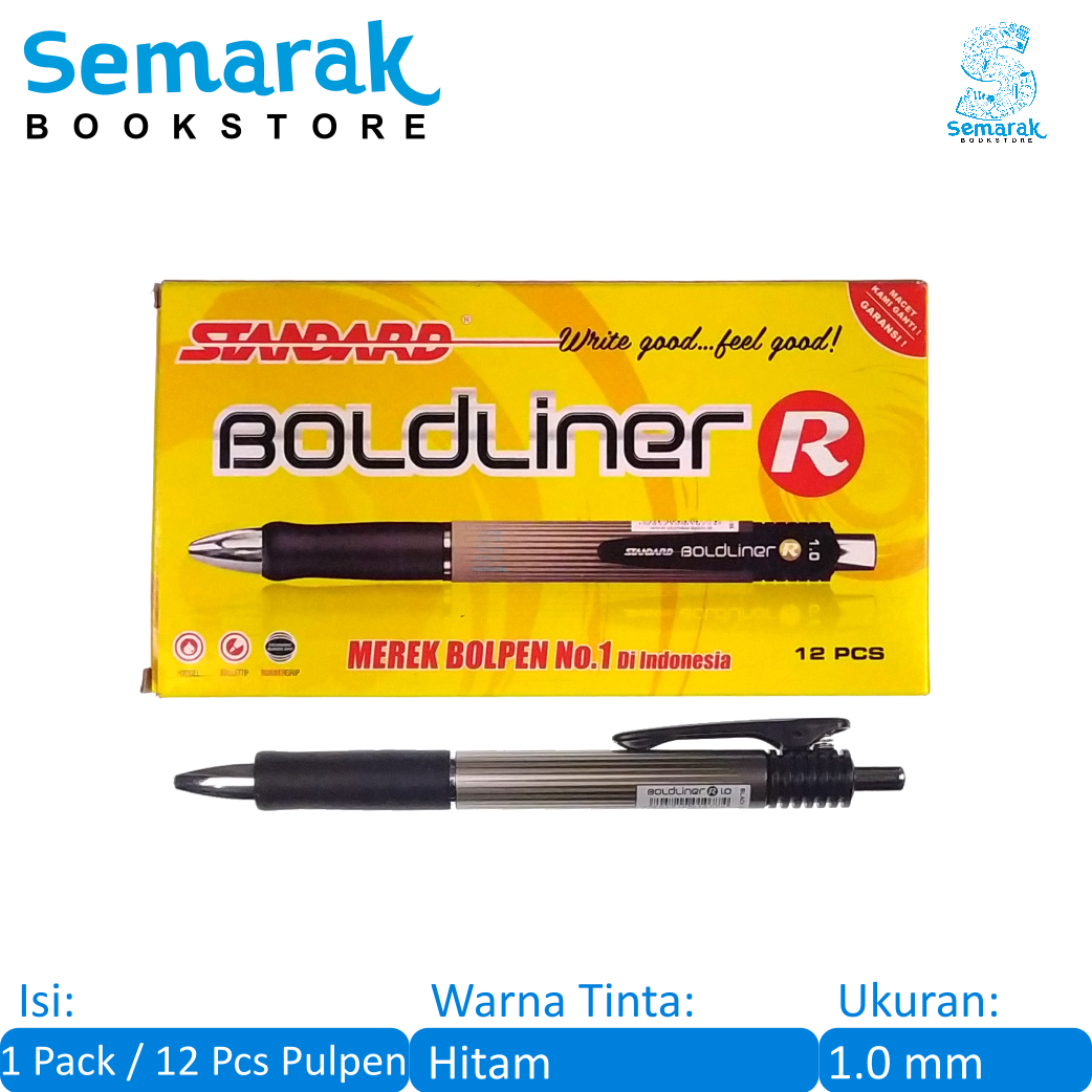 Standard Boldliner R Retactable Siganture Pen Pulpen Gel Tanda Tangan ...