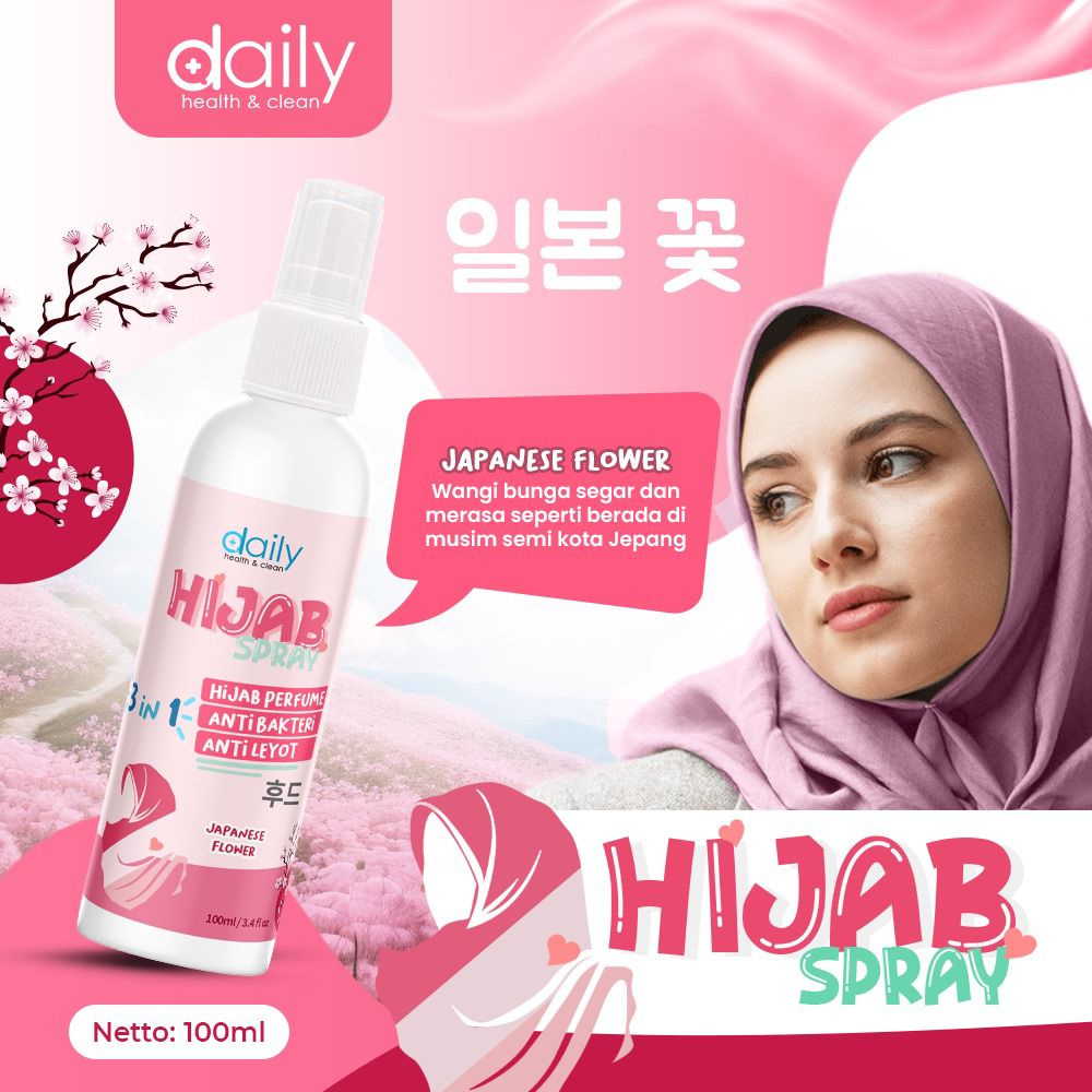 DAILY HIJAB SPRAY / SPRAY HIJAB ANTI LEYOT / PARFUM HIJAB ANTIBACTERIAL ...
