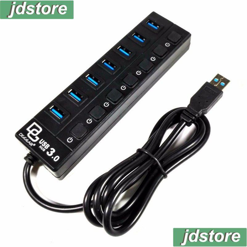 USB HUB DIGIGEAR 7 PORT ON/OFF 3.0 PUTIH KABEL 1,2 M / MULTI PORT USB ...