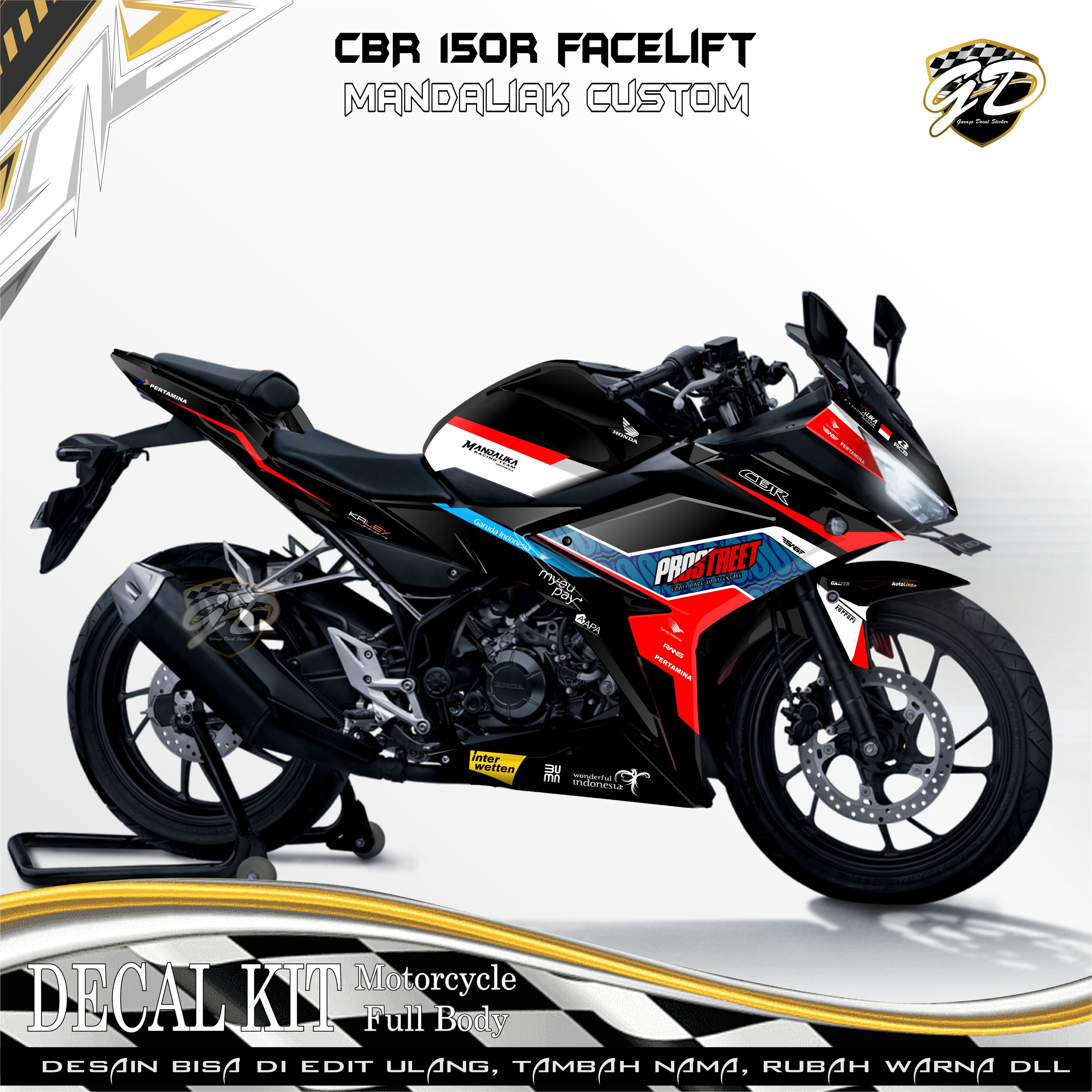Decal CBR 150R Facelift Full Body Stiker CBR 150R Facelift Full Body ...