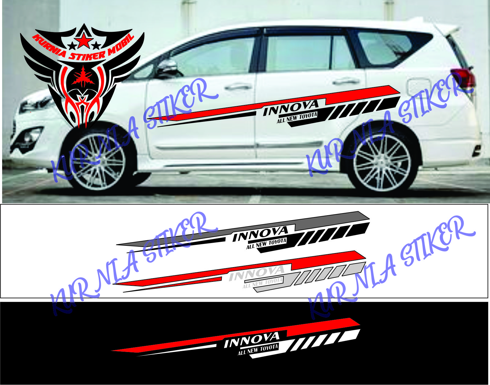 stiker cutting sticker mobil innova sticker toyota innova reborn ...