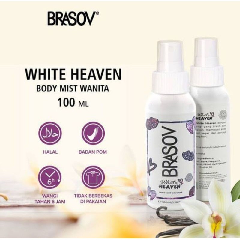 BRASOV Body Mist Wanita 100 ML Cologne Sehari-Hari Spray Besar ...
