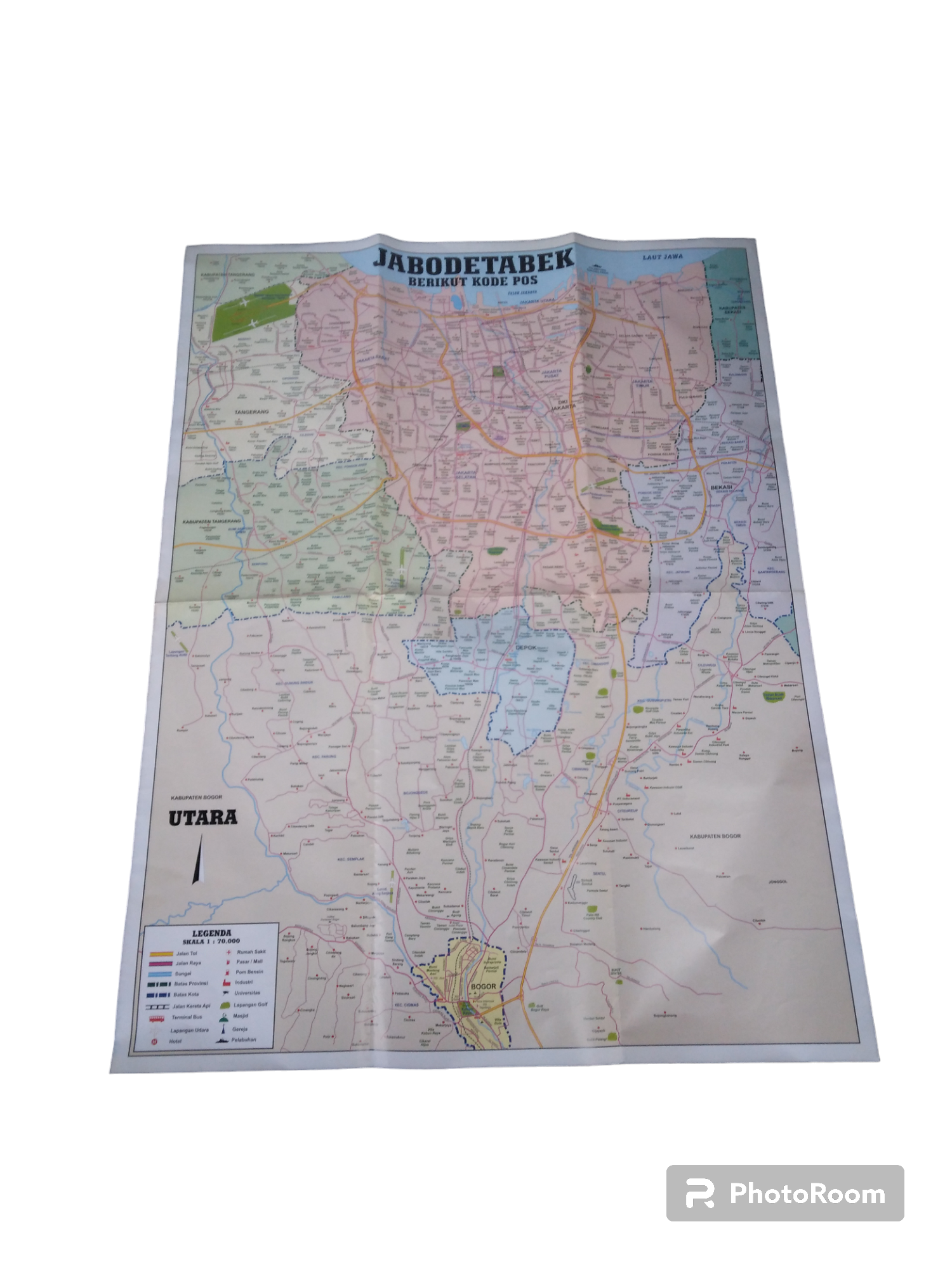 Peta / Map JABODETABEK Ukuran 65 x 50 Cm | Lazada Indonesia