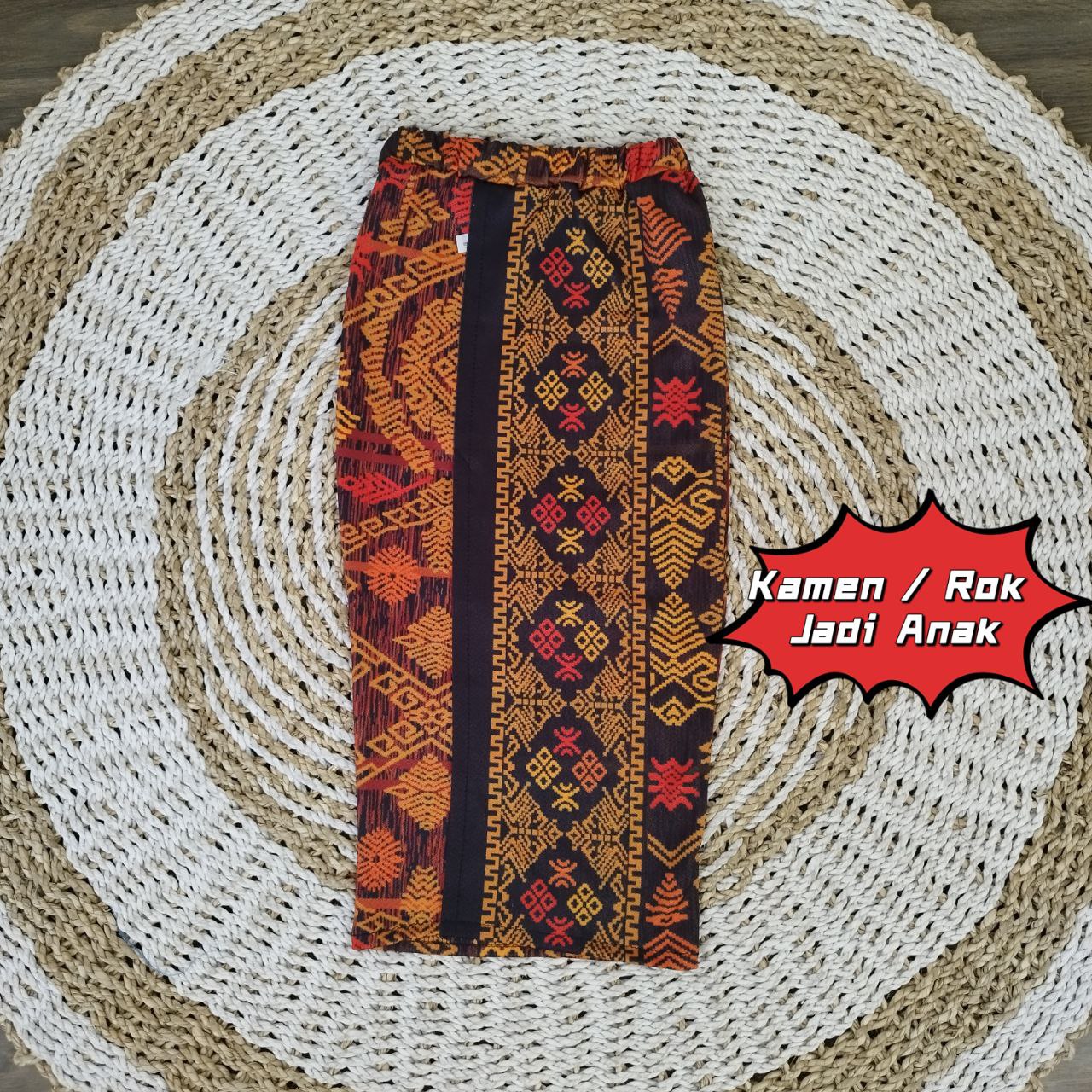 Rok atau kamen mocreft anak strait motif songket bali rok panjang rok ...